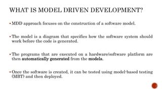MODEL DRIVEN DEVELOPMENT Pptx Programming Languages Computing