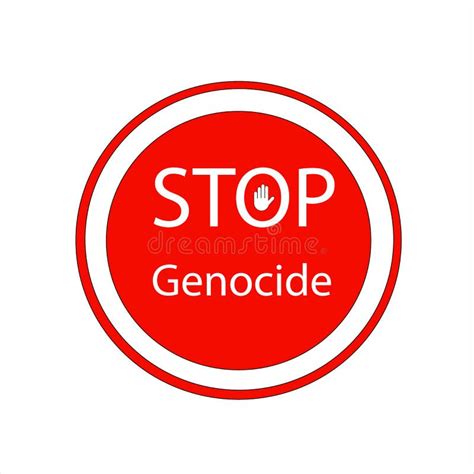 Warning Sign Genocide Vector Illustrationeps10 Stop Stock Vector