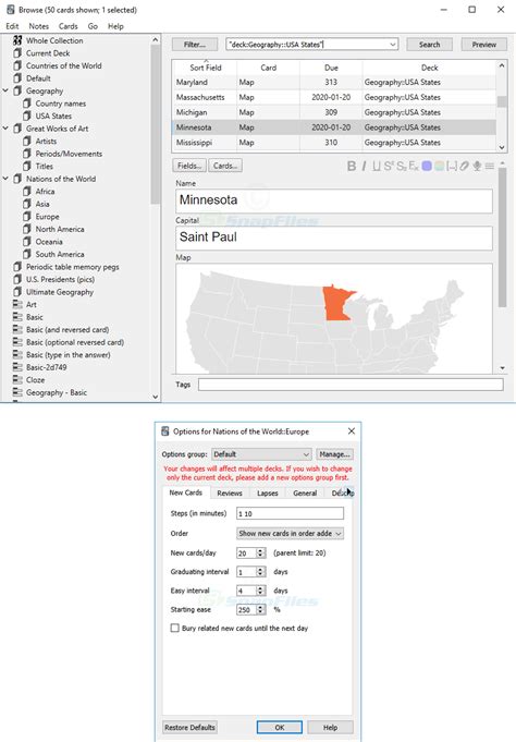 Anki screenshot and download at SnapFiles.com