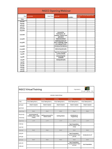 Virtual Training Schedule Pdf Computer Networking Computing