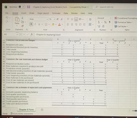 solved a1 i x ×fx chapter 8 applying excel 1 chaptet 8