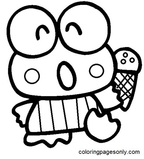 Hello Kitty Keroppi Coloring Pages 2025