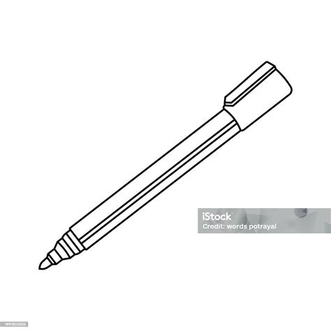 손으로 그린 아이 그림 만화 벡터 일러스트 레이 션 페인트 마커 아이콘 흰색 절연 개념에 대한 스톡 벡터 아트 및 기타 이미지 개념 개념과 주제 검은색 Istock