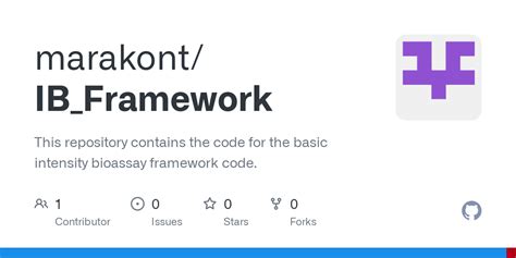 Github Marakont Ib Framework This Repository Contains The Code For The Basic Intensity
