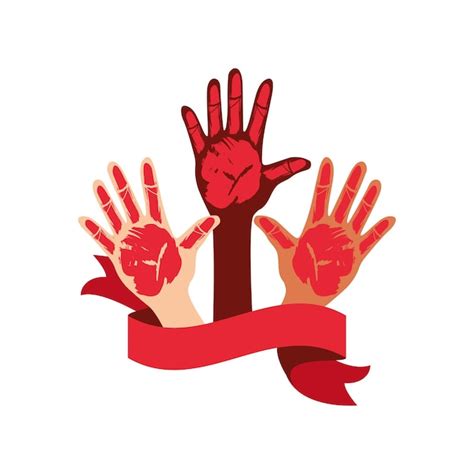 Free Vector Red Hand Day Compassion