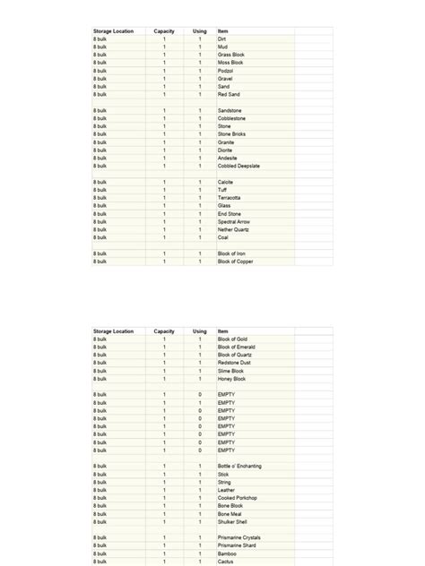 120 Suggested Storage Layout Sections Pdf Grey Cyan
