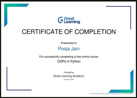 Pooja Jain On Linkedin Python Certification Careergrowth