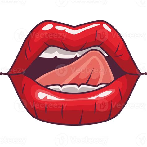 Red Lips Tongue Out Logo Images Png