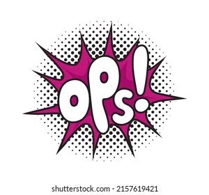 Oops Comic Text Art On Dot Stock Vector (Royalty Free) 2420454179 | Shutterstock