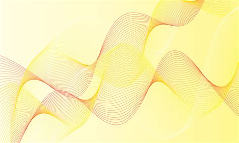 Modern Simple Abstract Seamlees Red Yellow Color Wavy Air Line Pattern