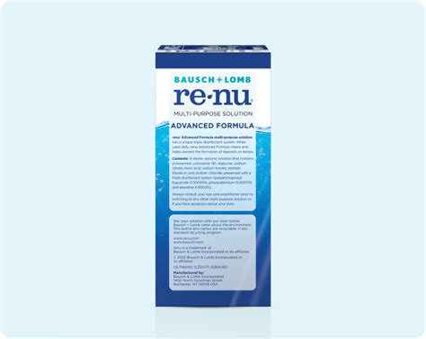 Renu Contact Lens Solutions Bausch And Lomb Products