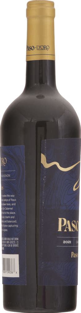 Paso Doro Cabernet Sauvignon California Red Wine Planogram Left