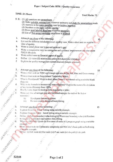 Bsc It Semester 6 2024 Final Exam Software Quality Assurance Review