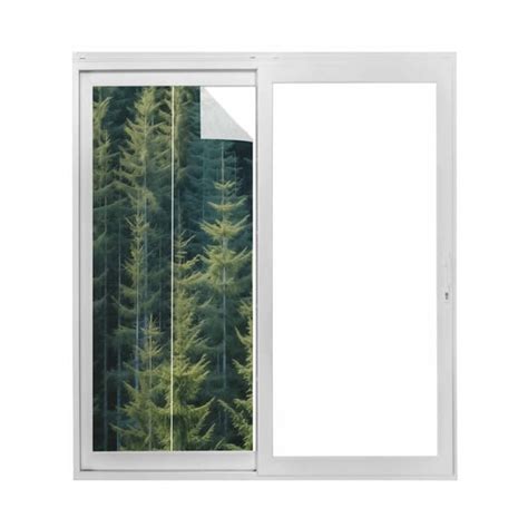 Green Forest Window Privacy Film Pine Tree Summer Botanical Modern Art