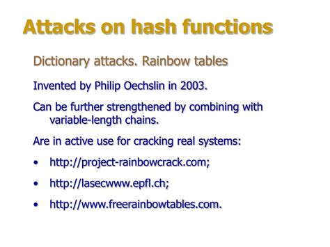 Ppt Sha Hash Functions History And Current State Powerpoint Presentation Id 196723