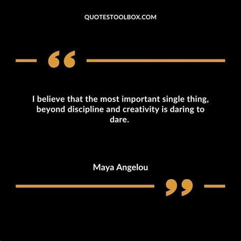 I Believe That The Most Important Single Thing Beyond Discipline And
