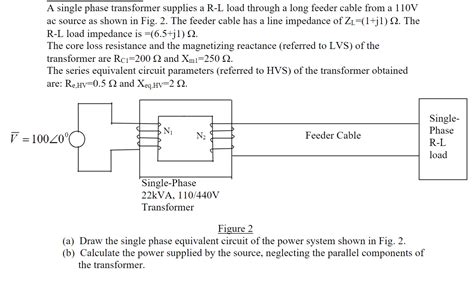 Solved A Single Phase Transformer Supplies A R L Load Chegg