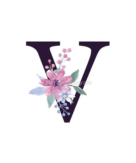 Monogram V Summer Flora Design