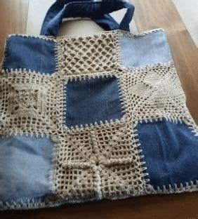 Diy Bolsas Jeans Com Aplicações Em Crochê Pt 2