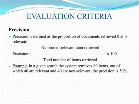 Ppt Evaluation Of Information Retrieval System Pptx