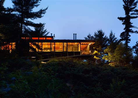 Ian Macdonald Hides Ontario Island Cottage Within A Forest