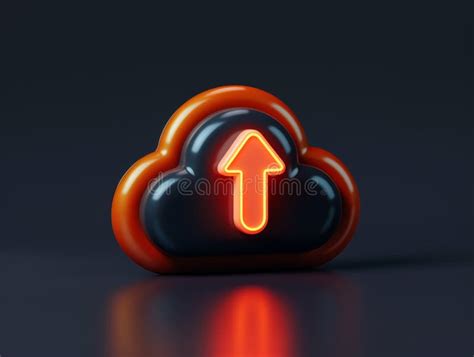 Cloud Upload Data Storage Database Cloud Computing Concept Stock