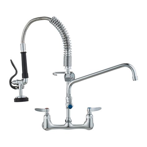 Vevor Commercial Faucet With Pre Rinse Sprayer 21 Height 8 Center
