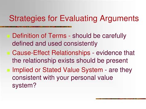 Ppt Reading And Evaluating Arguments Powerpoint Presentation Free