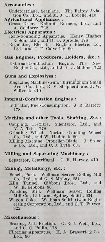 Engineering 1938 Jul Dec Index Patent Record Graces Guide