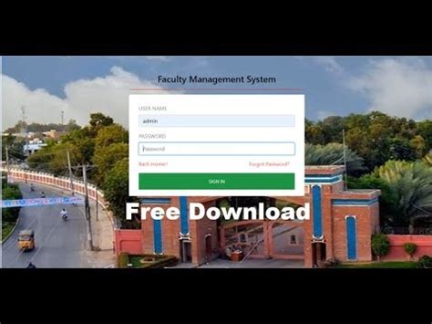 Faculty Management System In PHP Source Code