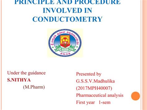 Conductometry Pptx