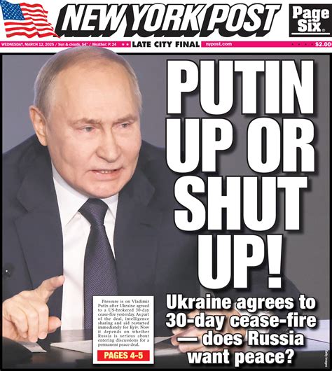 Ny Post Cover For March 12 2025 New York Post
