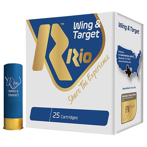 Rio Ammunition Wt288 Wing And Target 12gauge 275 1oz 8shot 25 Per Box10
