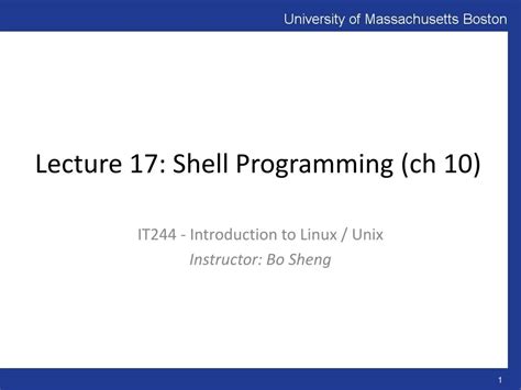 Ppt Lecture 17 Shell Programming Ch 10 Powerpoint Presentation Free Download Id6274677