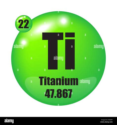 Titanium Symbol Icon Element Ti 22 Atomic Mass 47 867 Vector Element