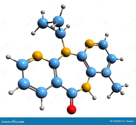 Nevirapine Molecule Molecular Structures Hiv Nonnucleoside Reverse Transcriptase Inhibitors
