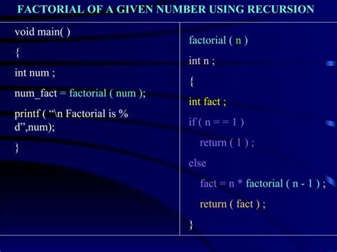 recursion in c ppt