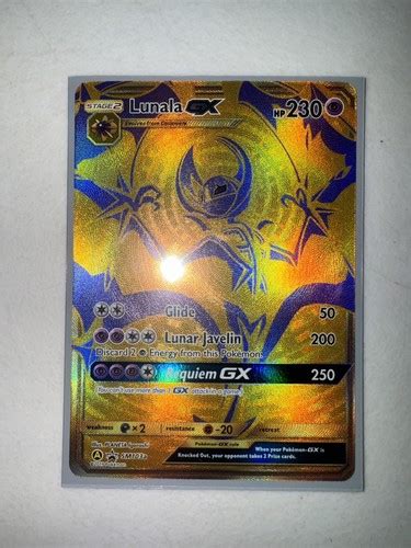 Pokémon Tcg Lunala Gx Full Art Holo Card Sm104 Sun And Moon Psychic