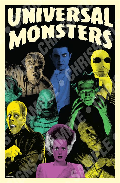 Universal Monsters 11x17 Alternative Movie Poster Chrisbutlerdesigns