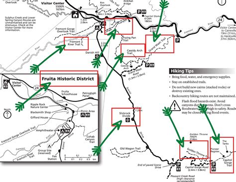 Capitol Gorge Park Scenic Drive Map Eekjrm