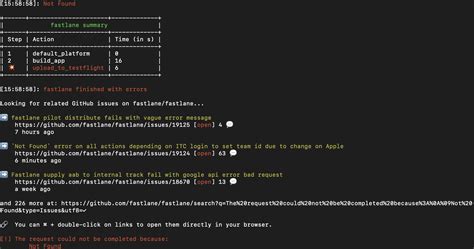 The Request Could Not Be Completed Because Not Found · Issue 19128
