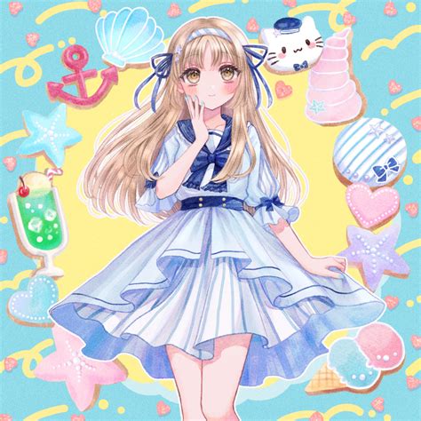Safebooru 1girl Anchor Symbol Belt Blonde Hair Blue Belt Blue Bow