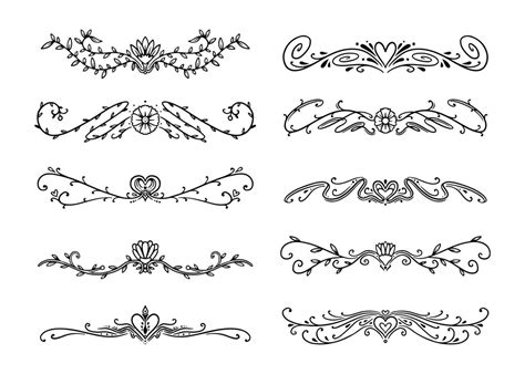 Set Of Various Simple Black Divider Design 54334174 Vector Art At Vecteezy