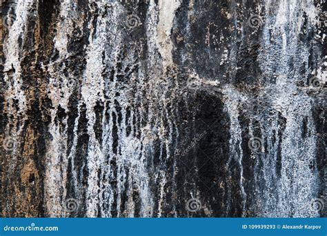 Blue Rippled Wall With White Paint Divorces Stock Image Image Of