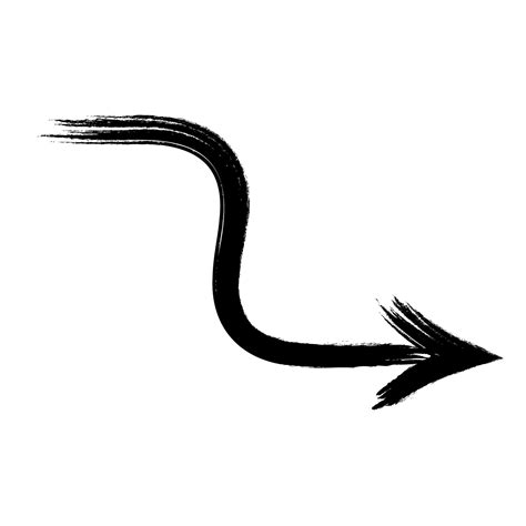 Hand Drawn Black Grunge Stepped Arrow Bold Brush Stroke 50206870 Vector Art At Vecteezy