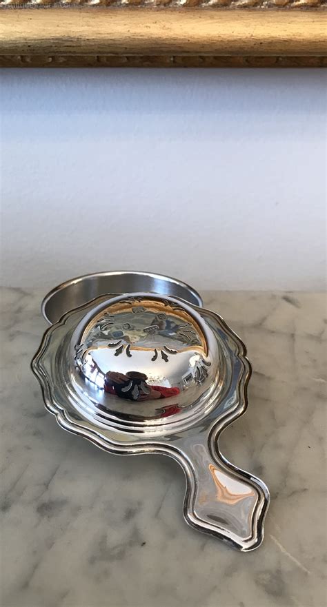 Antiques Atlas Pretty Solid Silver Tea Strainer