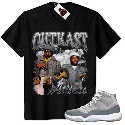 Outkast Atliens Vitage 90s Andre Big Boi Black Air Jordan 11 Cool Grey 11s