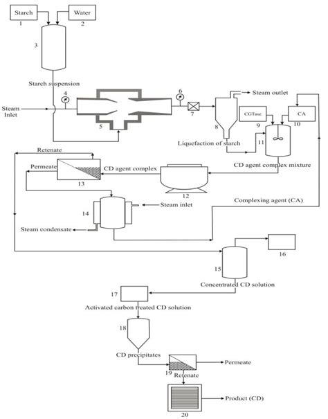 Schematic Representation Of Cyclodextrin Production From Starch Using
