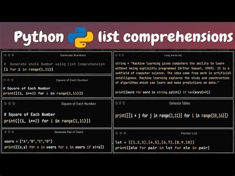 Python List Comprehensions Magic Tricks Tutorial YouTube