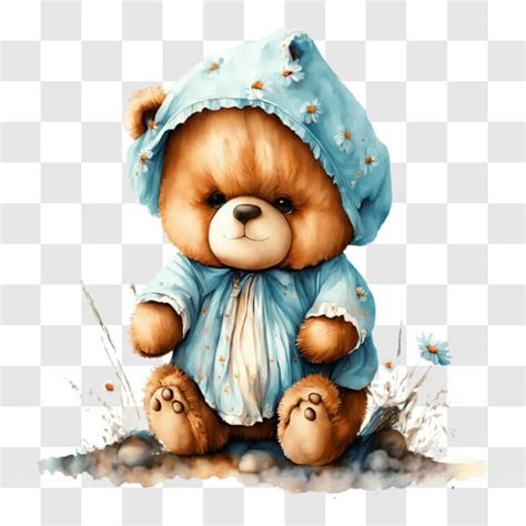 Teddybär Umarmt Besitzer Auf Felsen Und Blumen Pngs Online